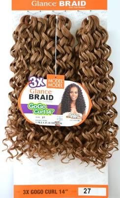 3X Gogo Curl 14" Glance Braiding Hair By Model Model