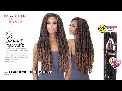 2X Water Wave Butterfly Locs 24" - Mayde Beauty