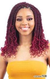 3X Curly Natural Twist 12 Model Model Glance Braid