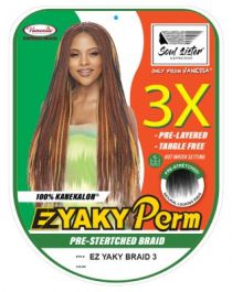 3X EZ Yaky Braid 3 Pre-Stretched Yaky Perm Crochet By Soul Sister - Vanessa