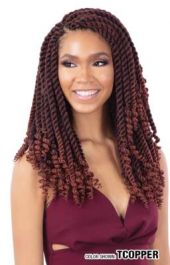 3X Pre-Curled Twist 14" Glance Crochet Braid Model Model