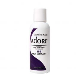 Adore Semi-Permanent Hair Color 186 Rich Eggplant, 4 oz