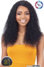 Deep Wave 22" By Model Model 100% Human Hair Wet n Wavy Lace Part Wig