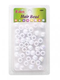 Eden Collection B7 White AB Big Round Hair Bead 1Dzn