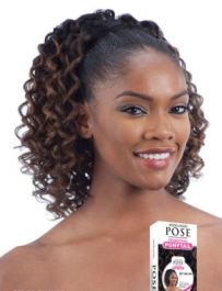 Soft Curl Girl Drawstring Ponytail Pose Model Model